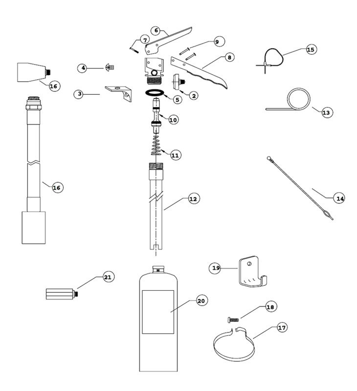 2.5 lb. Halotron1, Post 2001 : Steel Fire Equipment