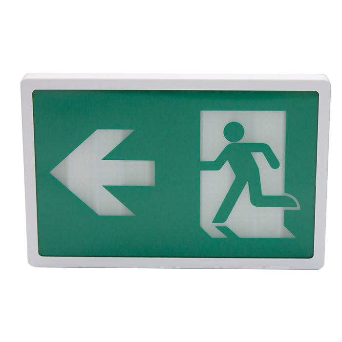 15-Year Running Man Sign, Grey Frame, ULC Listed : Steel Fire Equipment