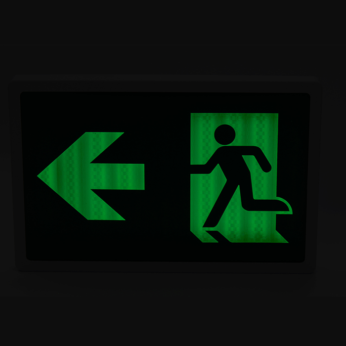 15-Year Running Man Sign, Grey Frame, ULC Listed : Steel Fire Equipment