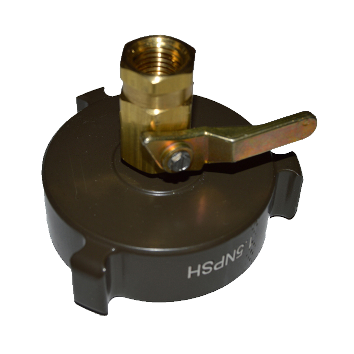 1-1/2" Cap IPT w/Bleed Valve : Steel Fire Equipment